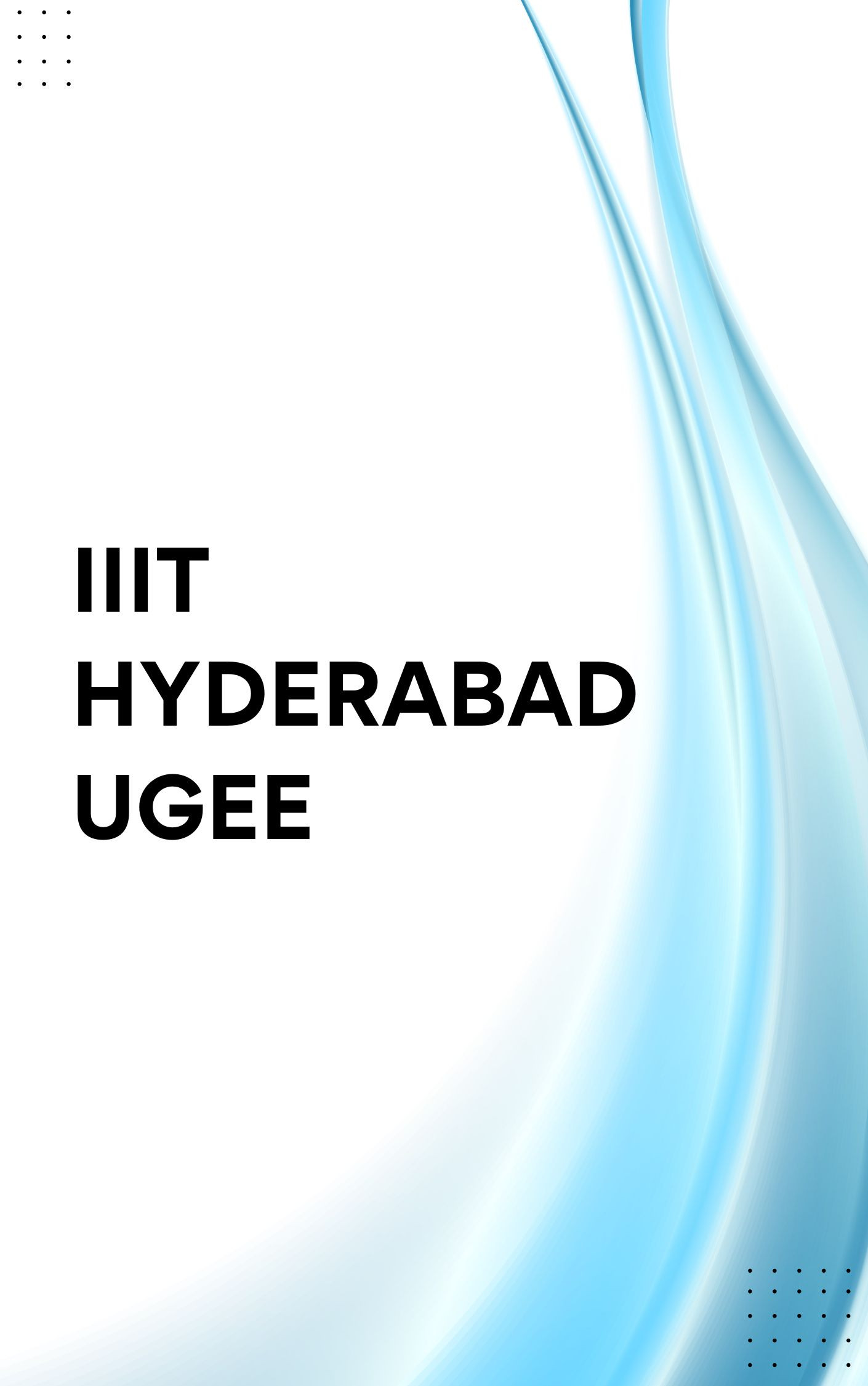 IIITH UGEE Mock Test