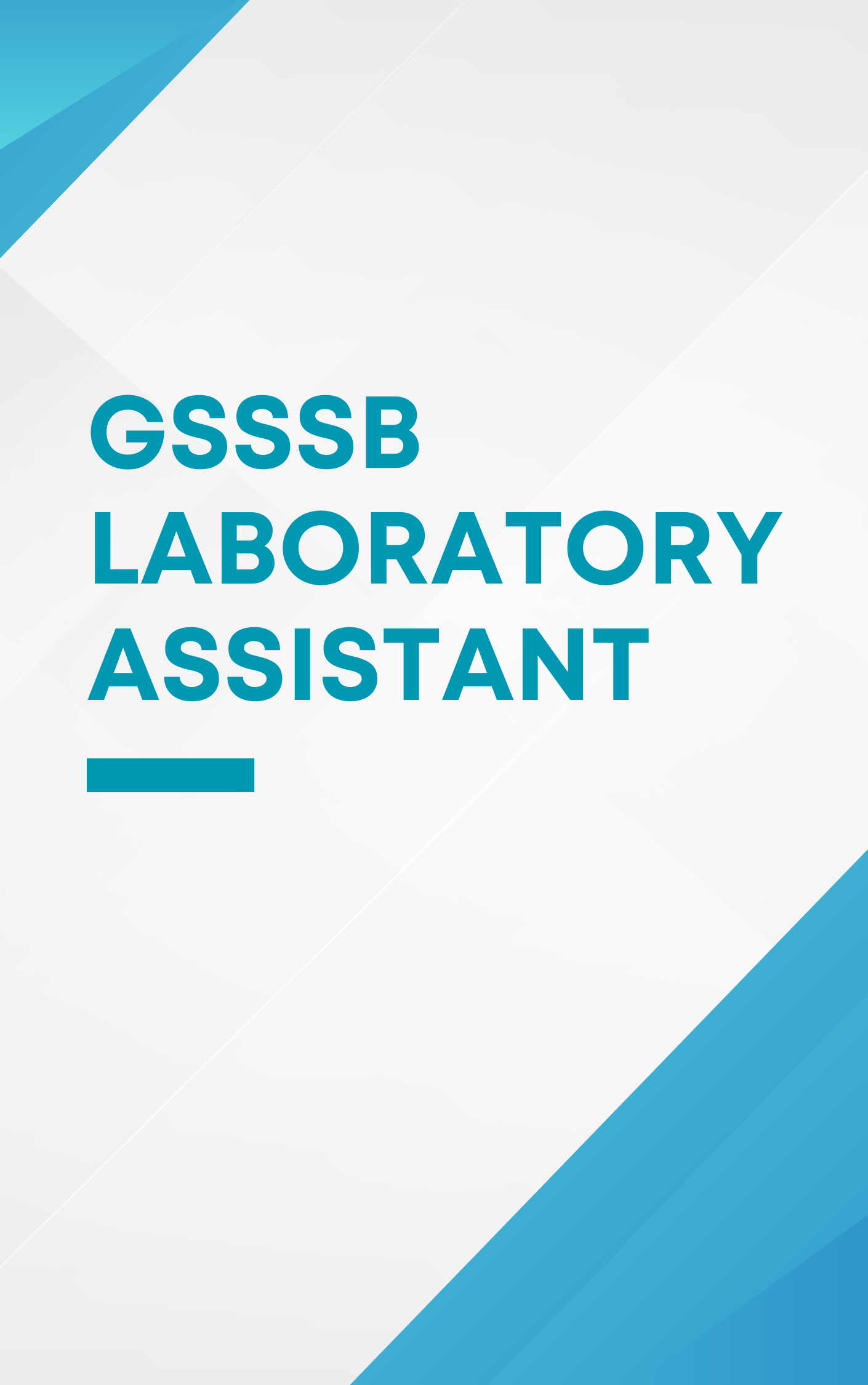 GSSSB Laboratory Assistant Question Paper