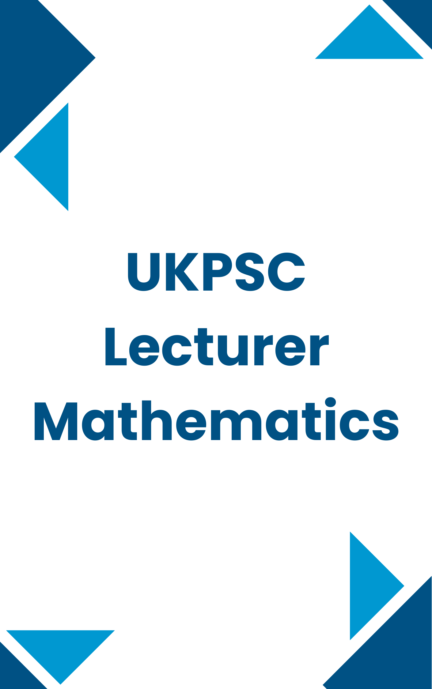 UKPSC Lecturer Sample Paper