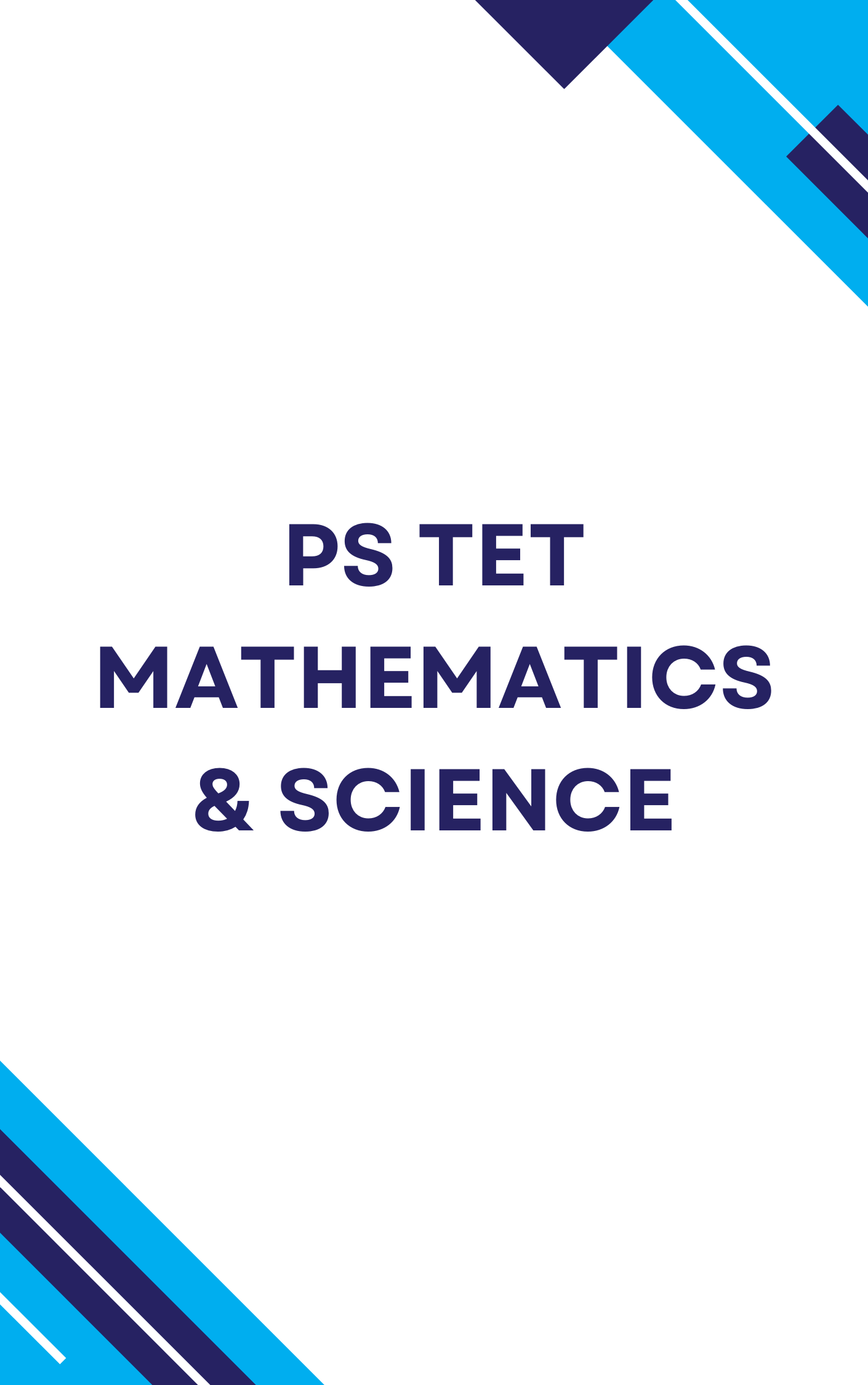 PS TET Mathematics & Science Test Series
